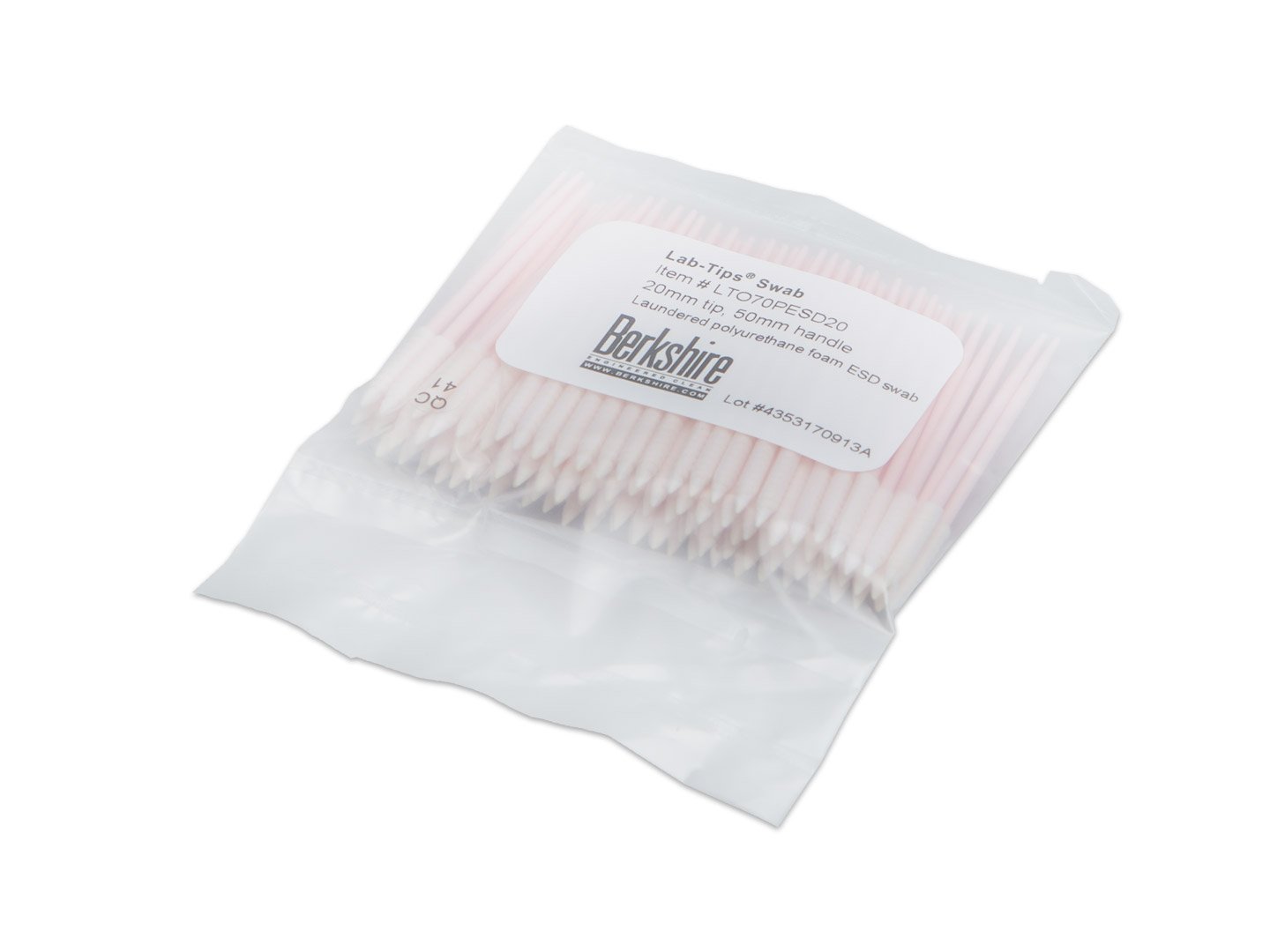 LTO70PESD20 Point Tip Foam Head ESD Swabs - Berkshire Corporation