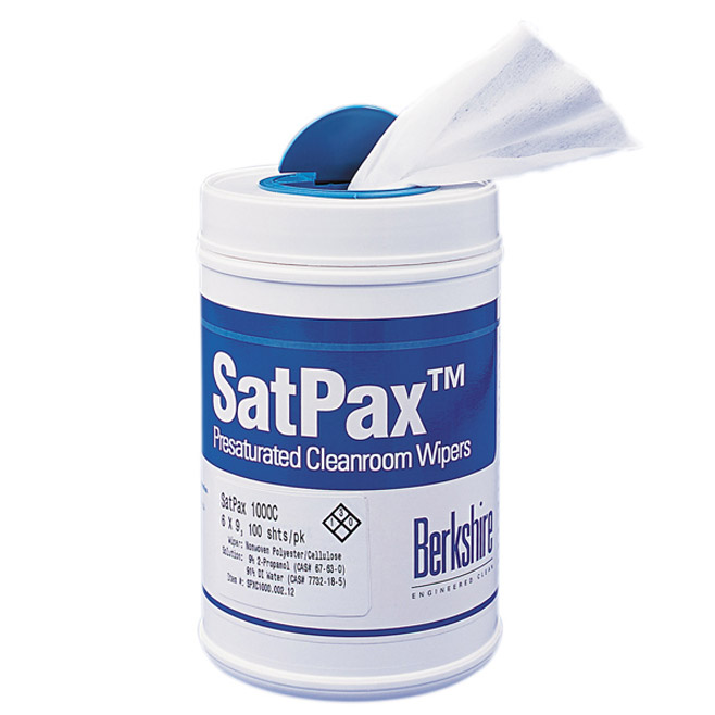 SatPax® 1000 Canister Pre-Wetted IPA Wipes - Berkshire Corporation