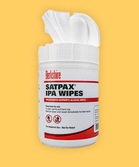 SatPax® 1000 Canister Pre-Wetted IPA Wipes - Berkshire Corporation