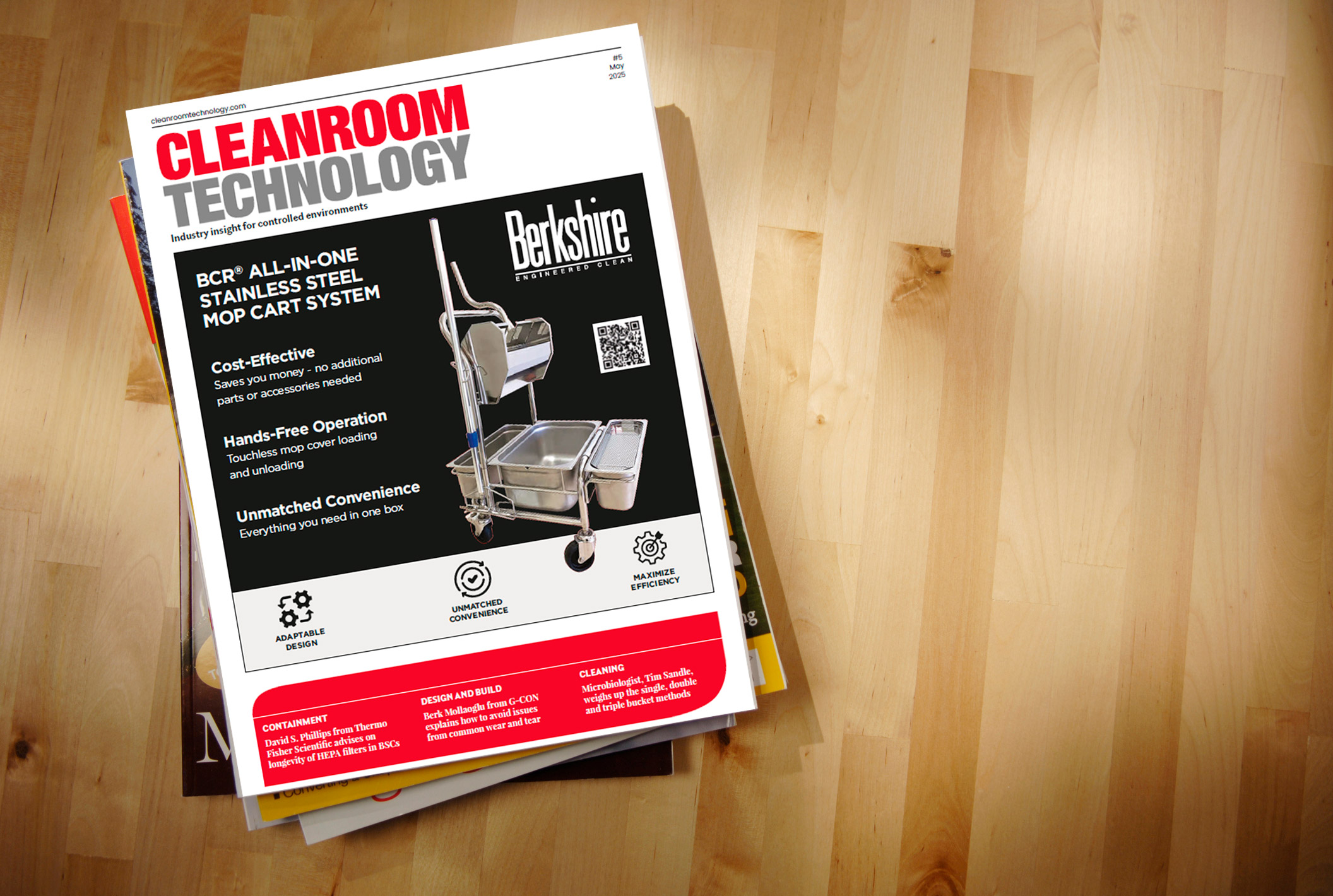 BCR® All-in-One Stainless Steel Mop Cart Set Featured in Cleanroom ...